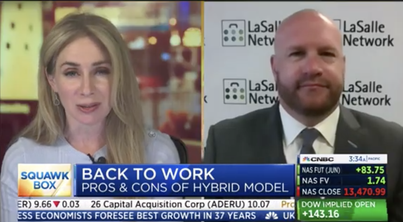 CNBC Squawk Box - Pros and Cons of a Hybrid Workforce