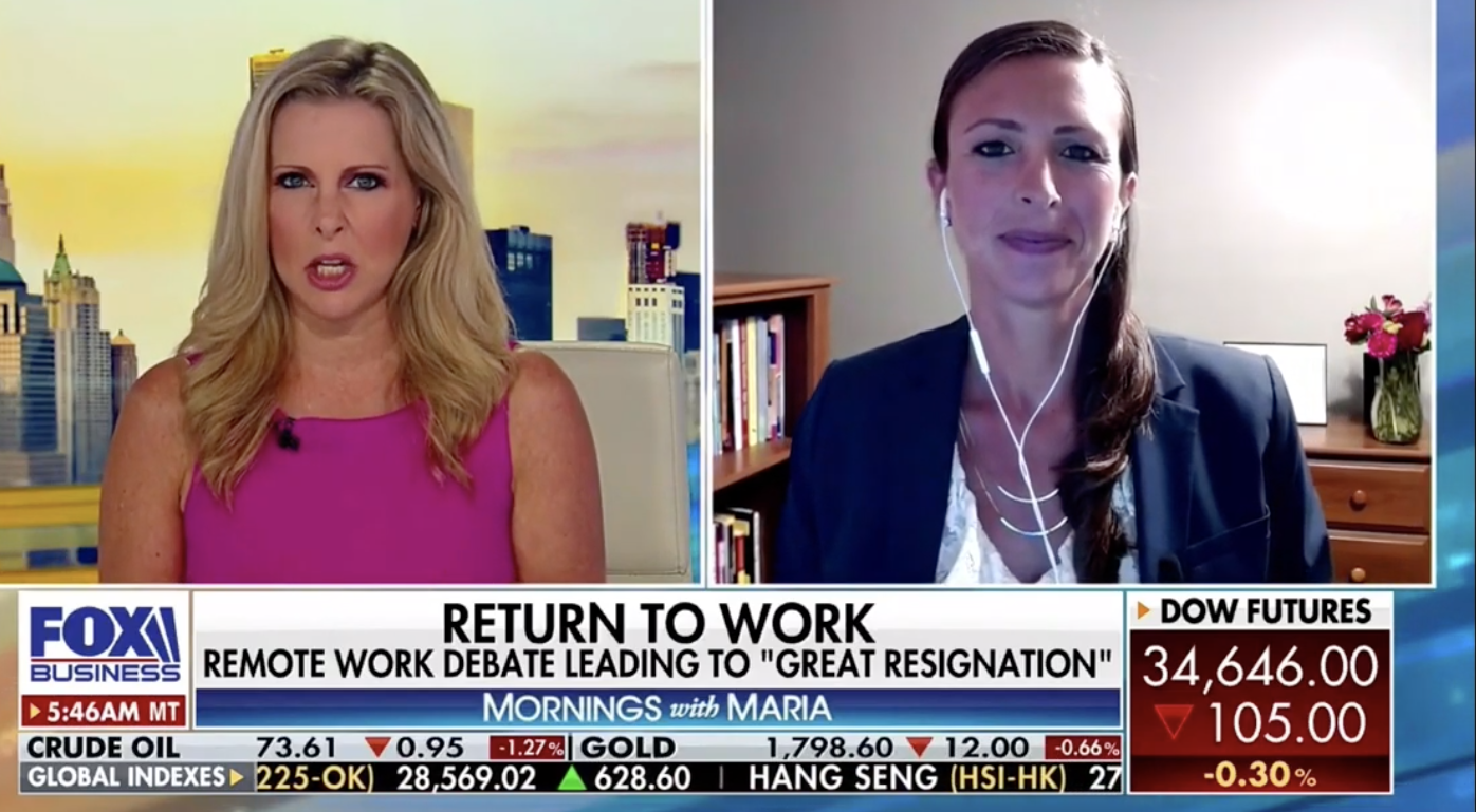 Fox Business Mornings with Maria - Office Re-Entry Sentiments